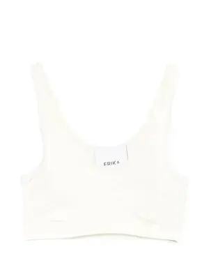 Erika Cavallini Ribbed Crop Top - Neutrals