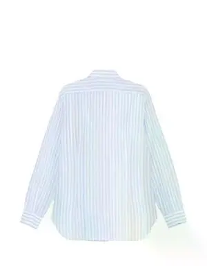 BARBA NAPOLI Striped Long-sleeve Shirt - Blue