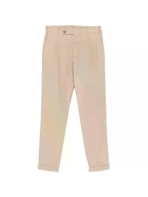BERWICH Pleated Cuffed Trousers - Neutrals