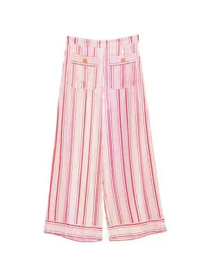 Elisabetta Franchi Striped Wide-leg Palazzo Pants - Red