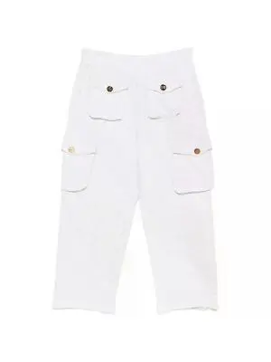 Elisabetta Franchi Raw-cut Cargo Trousers - Grey