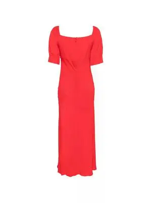 Vivetta Gathered Puff-sleeve Midi Dress