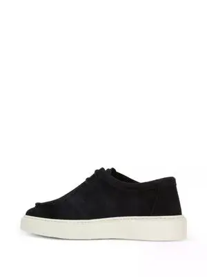 DOUCAL'S Suede Apron-toe Oxford Shoes