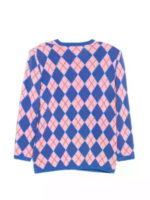 Valentino Garavani 1980s Argyle-knit Cardigan