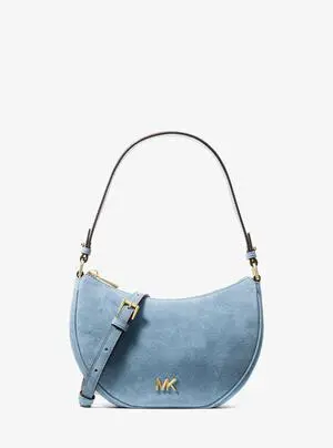 Michael Kors Michael Kors Kyla Small Suede Convertible Pochette Blue