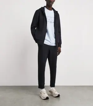 BOSS Stretch-cotton Logo Sweatpants - Blue