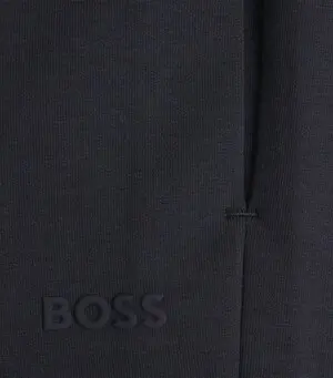 BOSS Stretch-cotton Logo Sweatpants - Blue