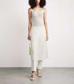 Fabiana Filippi Sequinned Open-work Midi Dress