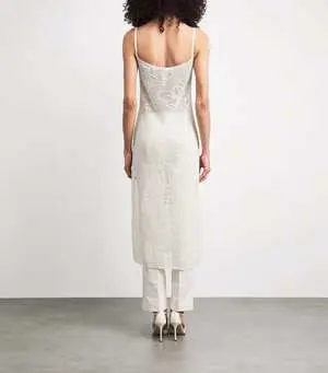 Fabiana Filippi Sequinned Open-work Midi Dress