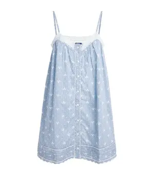 Polo Ralph Lauren Cotton Stripe Mini Dress - Blue