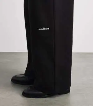 ABOUT:BLANK Cotton Logo Pleated Sweatpants