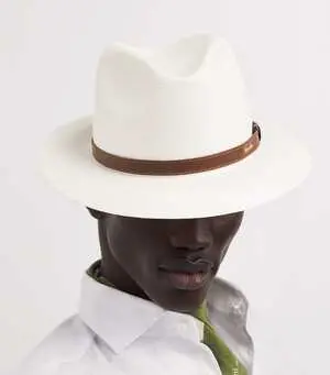 Borsalino Country Panama Straw Hat - Red