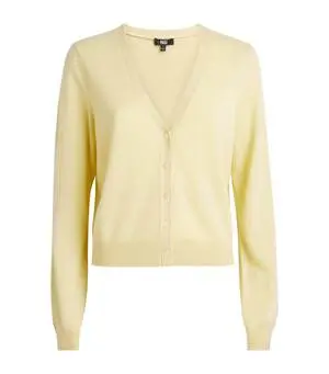 Paige Cashmere Brioche Cardigan - Yellow