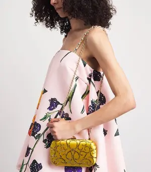 Rodo Satin Embellished Clutch