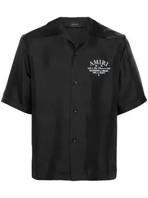 Amiri Arts District Bowling Shirt - Black