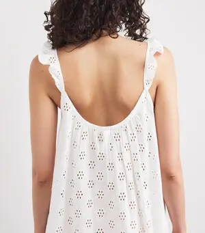 Polo Ralph Lauren Cotton Openwork Mini Nightdress