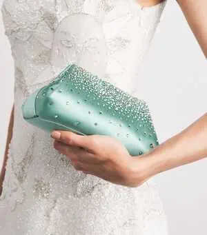 Rodo Satin Embellished Clutch