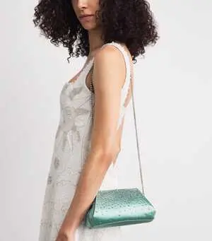Rodo Satin Embellished Clutch