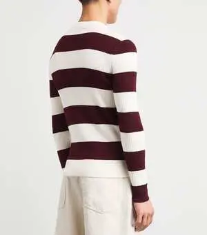 Moncler Striped Virgin Wool Sweater - Red