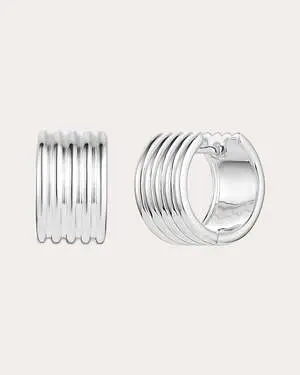 PARKFORD Revival Huggie Earrings - Silver