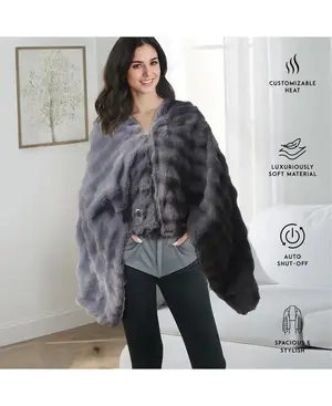 PURSONIC Heated Poncho Shawl & Xl Full Body Heating Pad