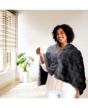 PURSONIC Heated Poncho Shawl & Xl Full Body Heating Pad