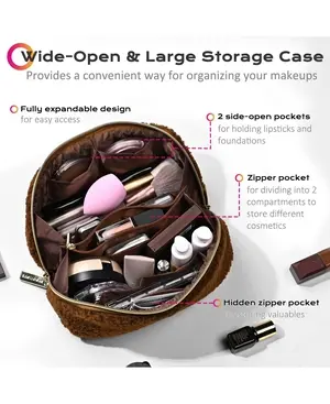 BYOOTIQUE Plush Travel Toiletry Organizer Bag