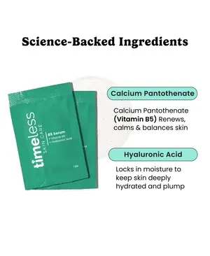 TIMELESS SKIN CARE Vitamin B5 Hydration Serum Single Use Pouches - No Color