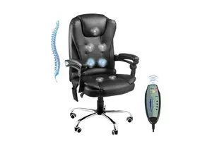 AECOJOY Office Chair With 7 Points Vibration Massage&heat Functions - Black
