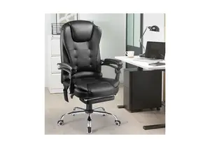 AECOJOY Office Chair With 7 Points Vibration Massage&heat Functions - Black