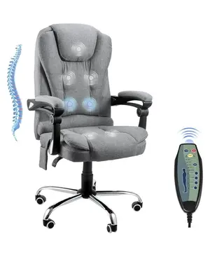 AECOJOY Office Chair With 7 Points Vibration Massage&heat Functions - Grey