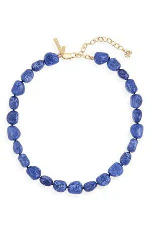 Lele Sadoughi Palm Beach Baroque Stone Collar Necklace
