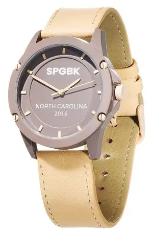 SPGBK WATCHES Leather Strap Watch - Subtle Taupe