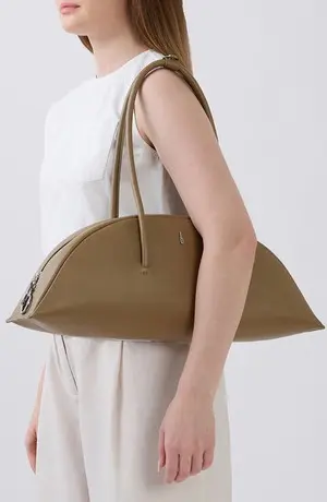 BEHNO Laverne Leather Bowler Bag - Palm