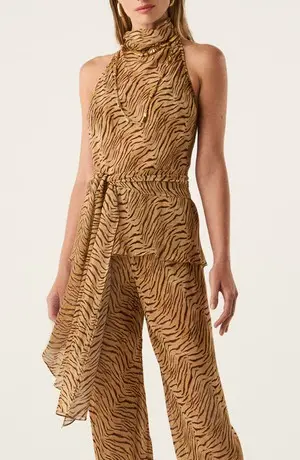 VIX PAULA HERMANNY Ro Semisheer Halter Cover-up Top - Multi