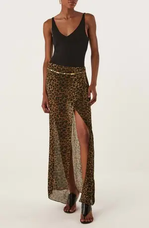 VIX PAULA HERMANNY Tammy Sheer Cover-up Maxi Skirt - Multi