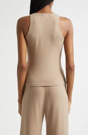 LESET Lauren Scoop Neck Tank - Sable