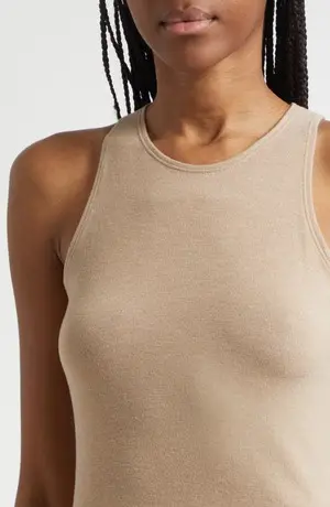 LESET Lauren Scoop Neck Tank - Sable