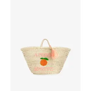 BOUTIQUE BONITA Aperol Spritz Raffia Basket Bag
