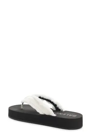 Balenciaga Jet Lag Platform Flip Flop - White