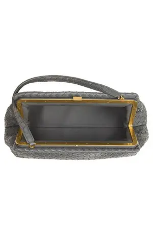 Bottega Veneta 1998 Intrecciato Leather Handbag - 1695 Obsidian Grey-bv
