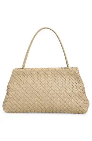 Bottega Veneta 1998 Intrecciato Leather Handbag - Ecru