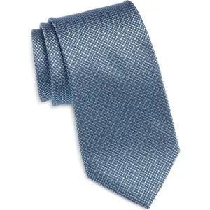 Nordstrom Geometric Silk Neck Tie - Light Blue