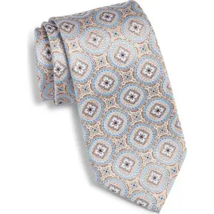 Nordstrom Medallion Silk Neck Tie - Brown