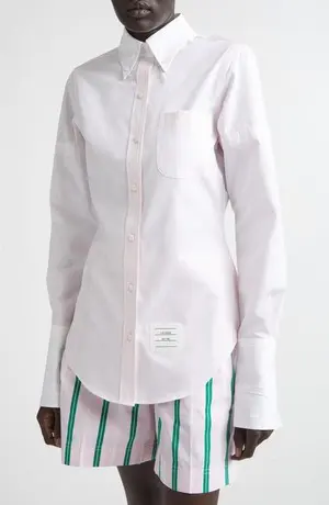 Thom Browne Classic Fit French Cuff Cotton Poplin Button-down Shirt