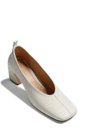 Bottega Veneta Lucy Square-toe Pumps - Alabaster