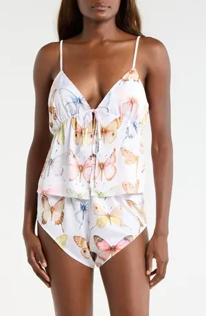 KILO BRAVA Print Camisole & Shorts Set - Pastel Wings