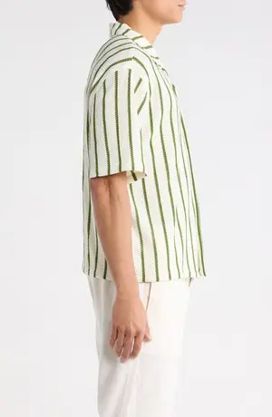 PACSUN Naz Stripe Camp Shirt