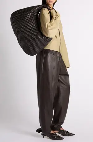 Bottega Veneta Water Repellent Cotton Jacket With Intrecciato Collar - Sahara