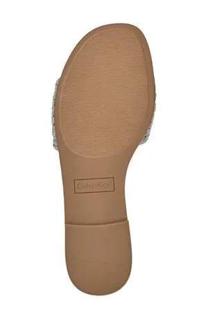 Calvin Klein Kamine Slide Sandal - Light Blue Woven